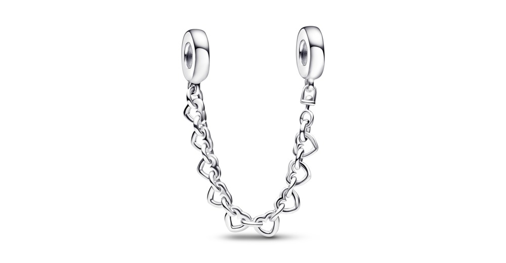 Linked Hearts Safety Chain - Crystal Jewelers